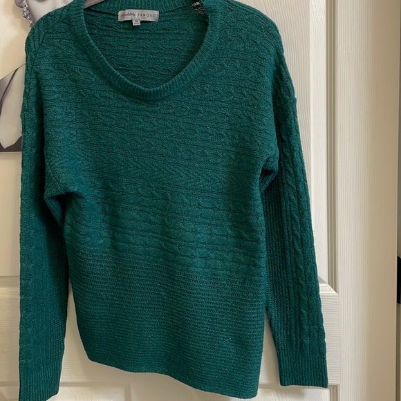 Absolutely Famous | Sweaters | Cable Knit Sweater With Slit On Side Nwt ...
